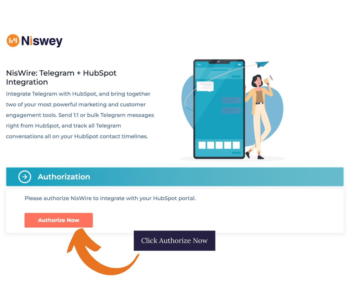 Telegram + HubSpot Integration - NisWire | Niswey