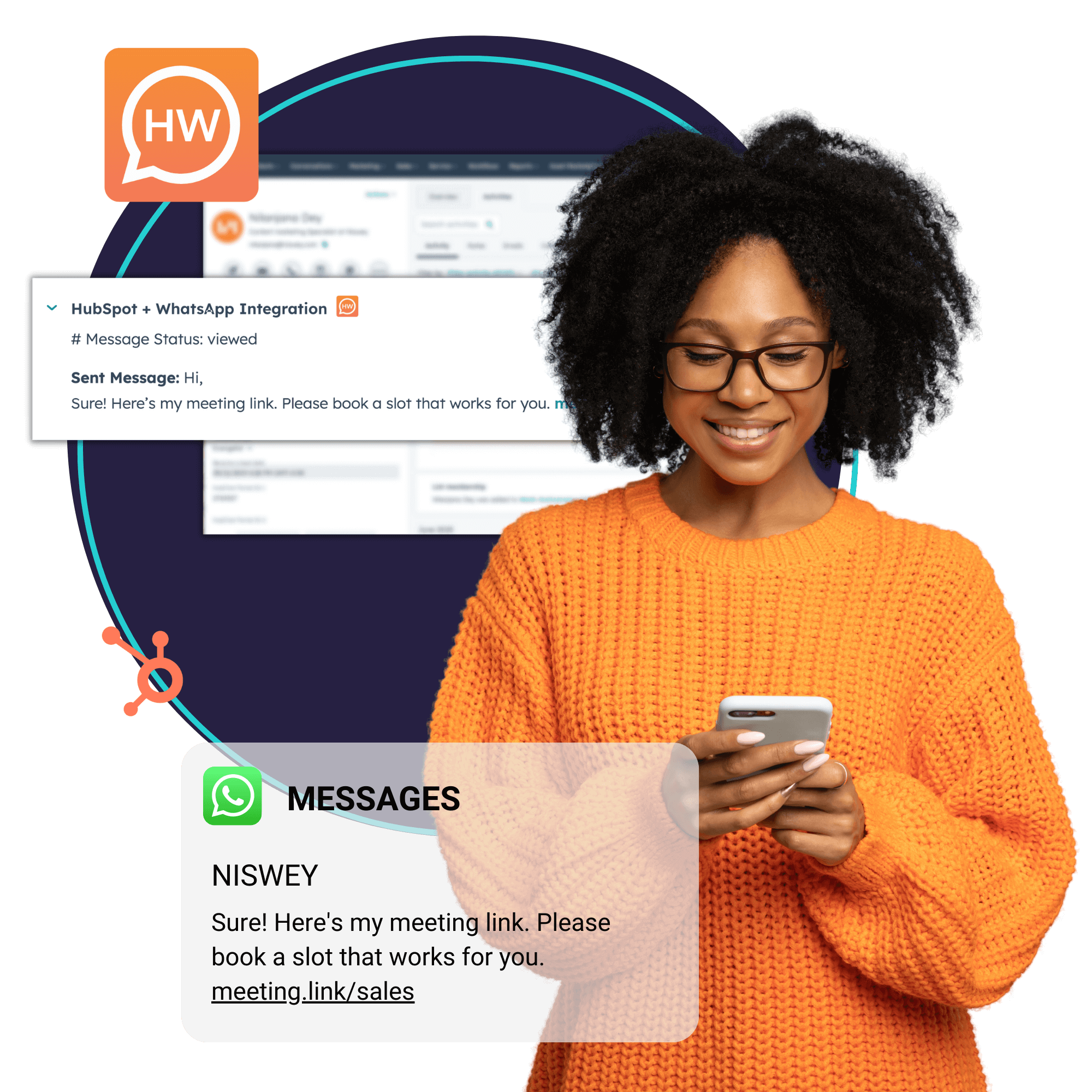 HubSpot + WhatsApp Integration-Capture WhatsApp chats in CRM | Niswey